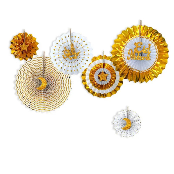 Eid Mubarak 8 Pcs Fan Banner – Crystal Bowtique